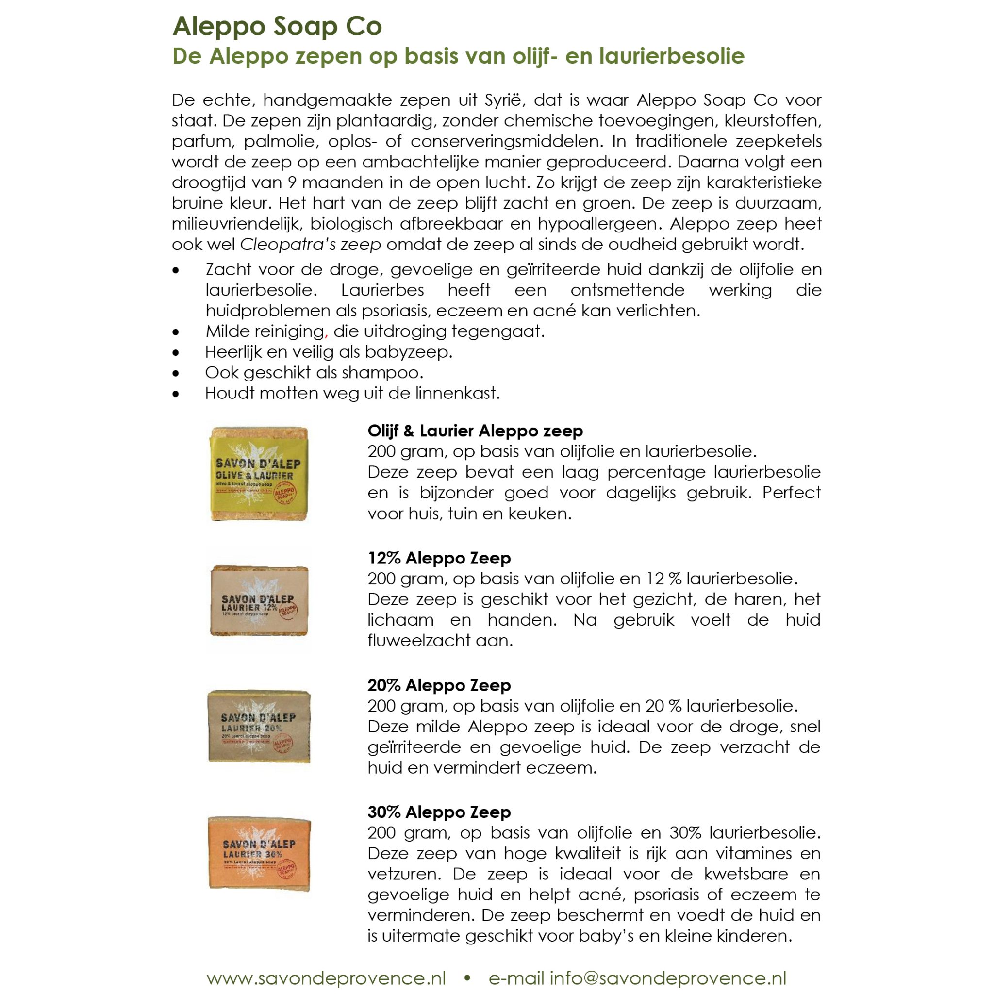 Catalogus Savon de Provence